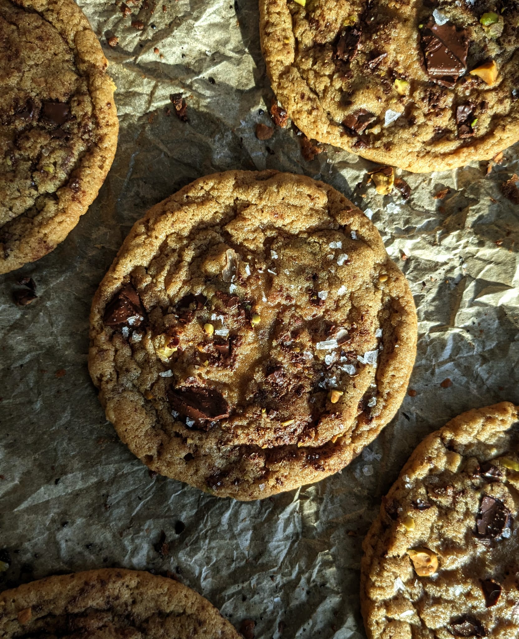 Vegan coffee dark chocolate pistachio cookies – butterfly bakery blog